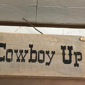 Cowboy up Wall Decor Barn Wood Sign Rustic Ranch Hanging Farmhouse ...