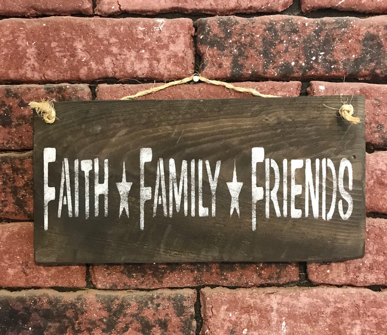 Faith Family Friends Sign Faith Sign Wood Family Sign | Etsy