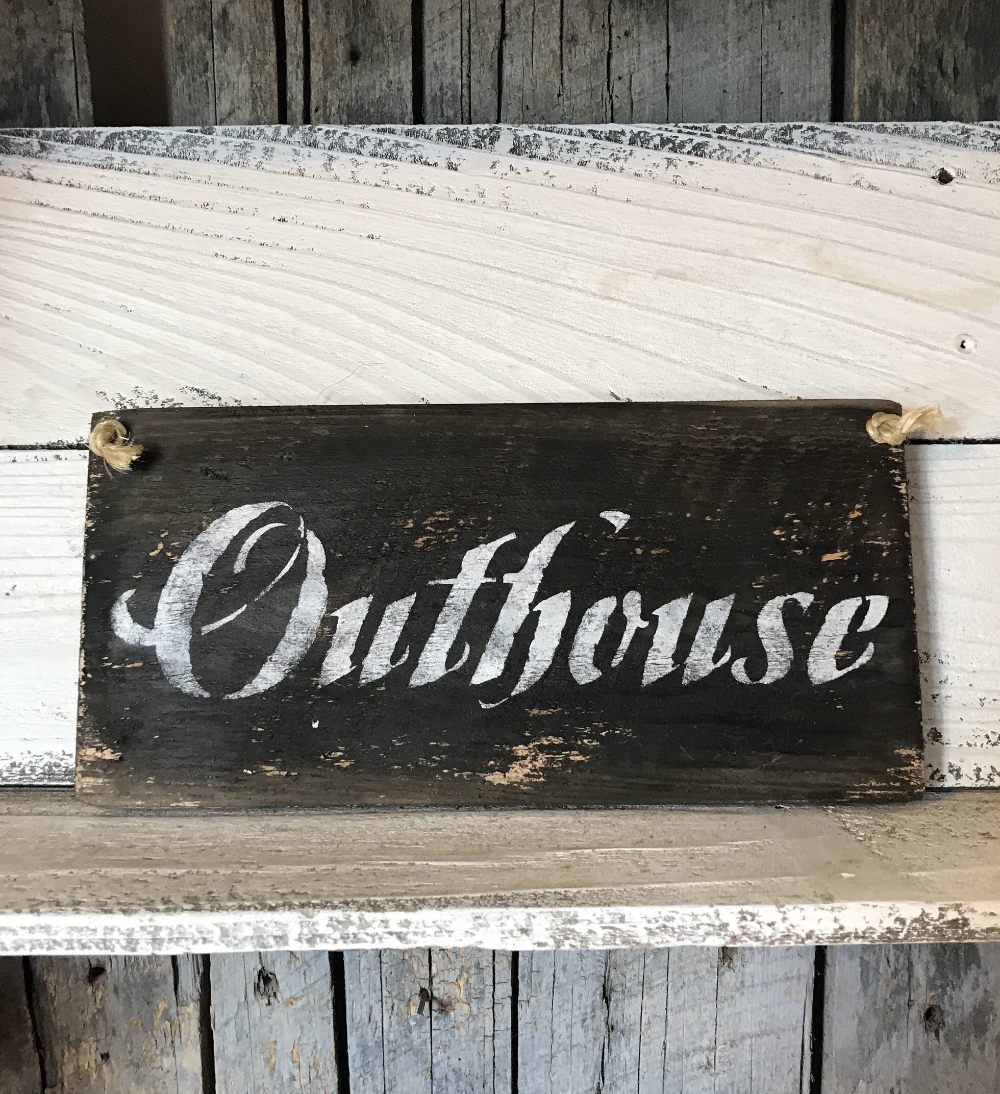Outhouse Sign Bathroom Wall Decor Outhouse Bathroom Barn | Etsy