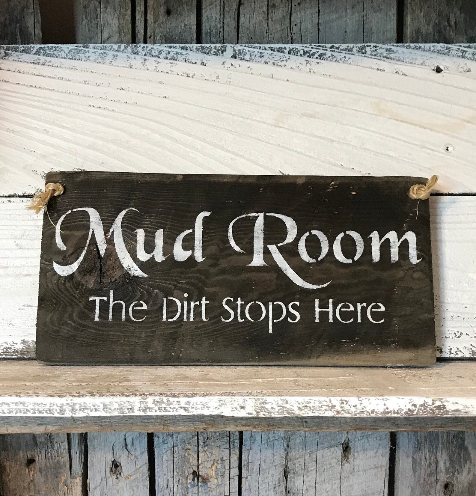 Mud Room Sign the Dirt Stops Here Barn Wood Sign Rustic - Etsy
