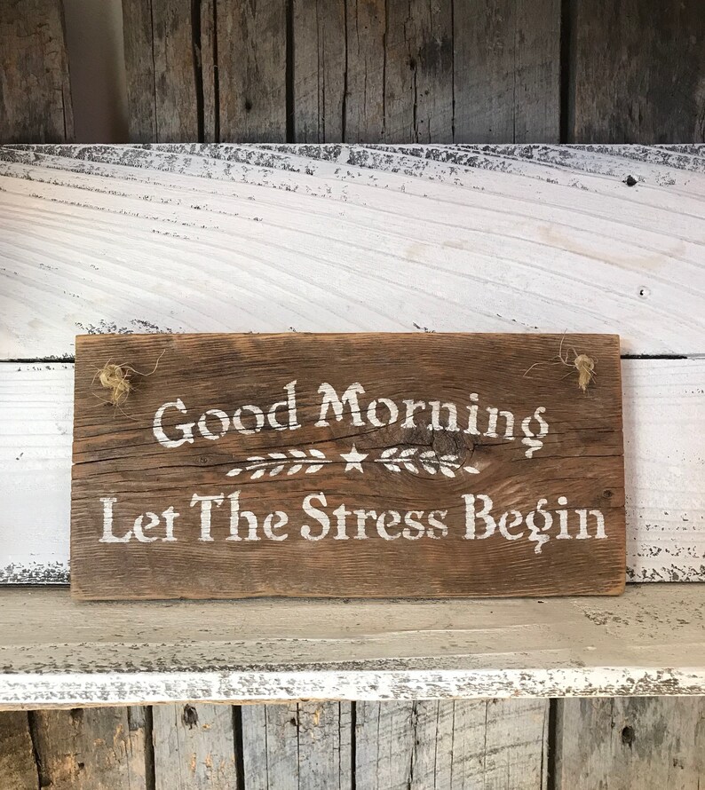 Good Morning Sign Stress Relief Gift Kitchen Sign Home | Etsy