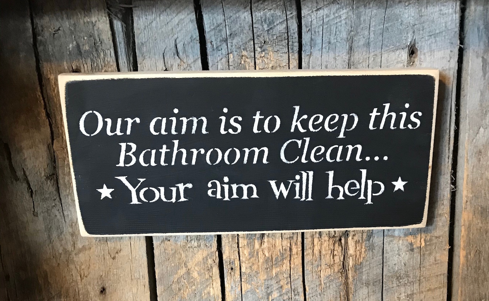 Bathroom Sign Aim in the Toilet Saying Funny Wall Art - Etsy