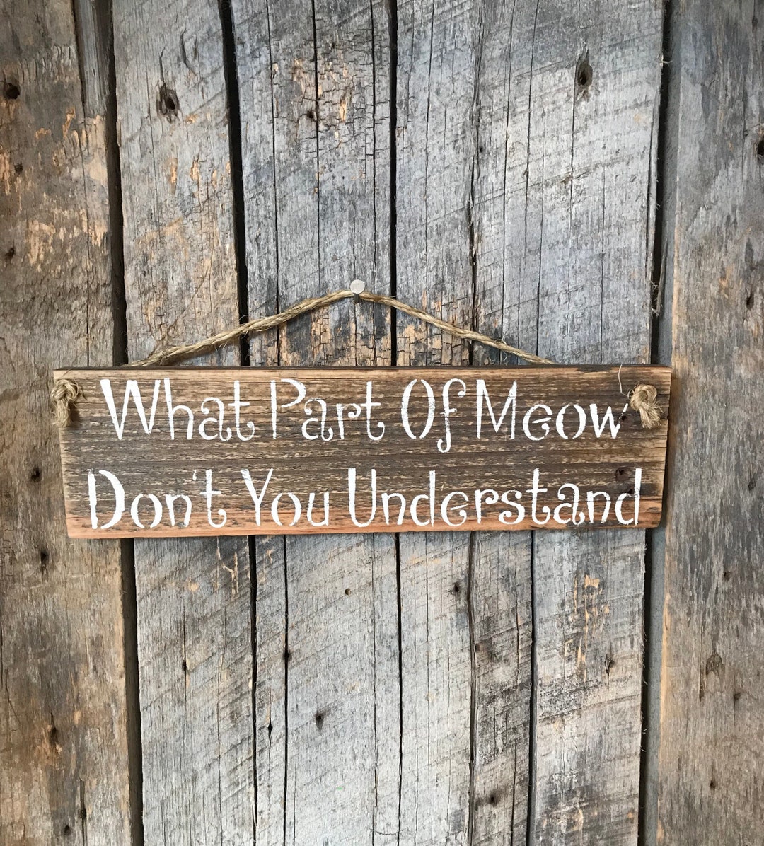 Cat Signs Cat Owner Gift Kitty Wall Hanging Pallet Wood Sign Cat Lover ...