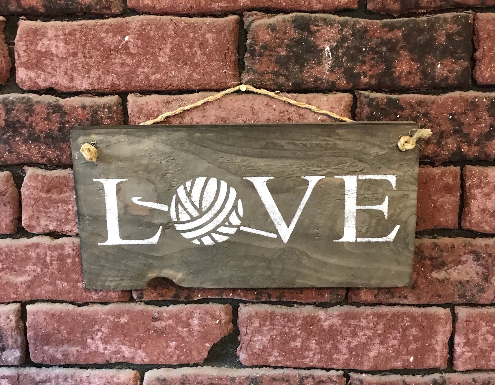 Love Crochet Sign Crocheter Gift Hobby Shop Quote Barn - Etsy