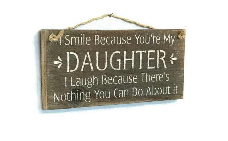 Daughter Sign Daughter Gift From Mom Funny Daughter in Law | Etsy