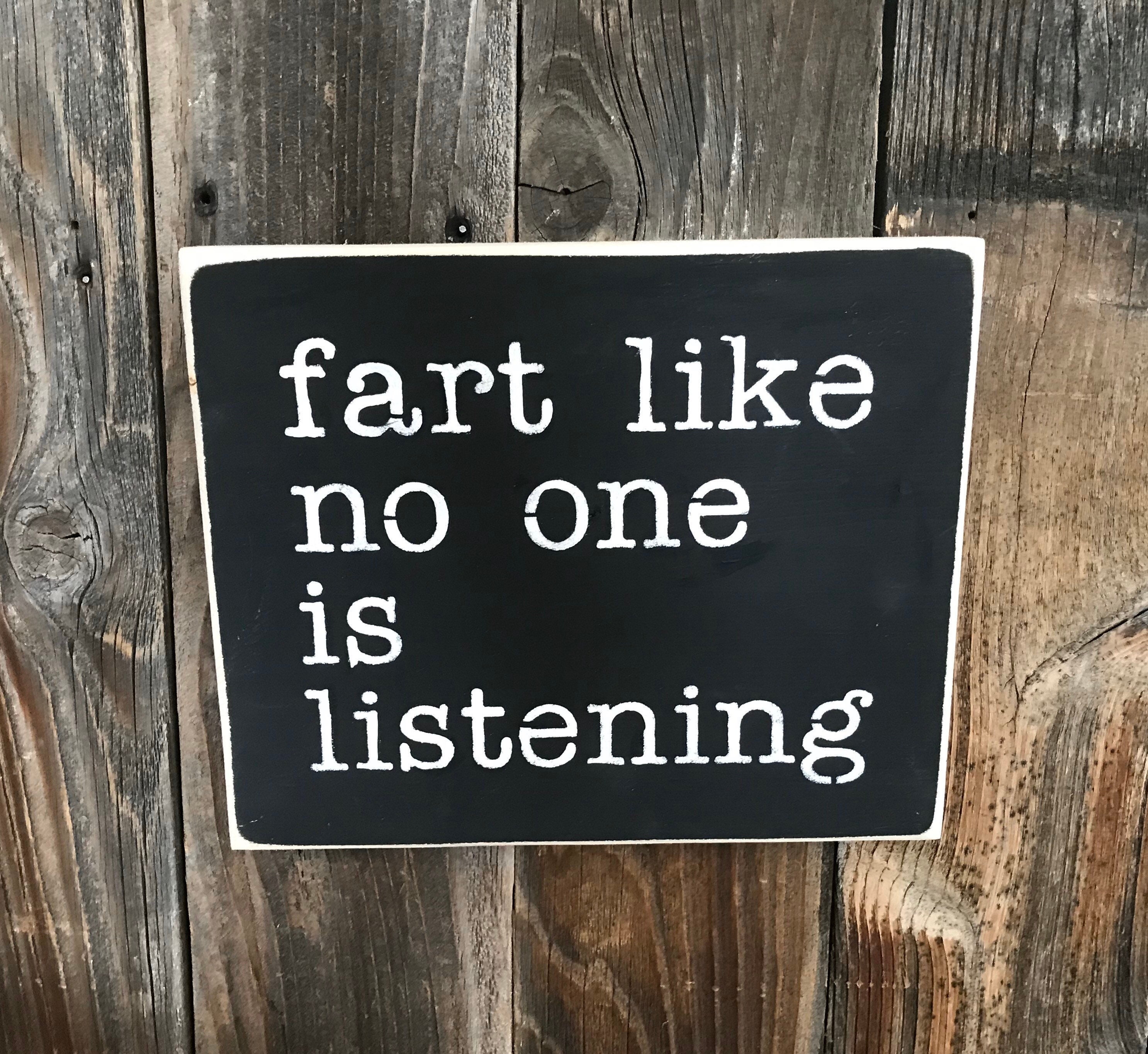 Fart Sign Bathroom Wall Decor Fart Gift Funny Wall Art | Etsy