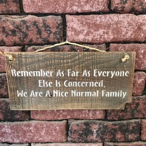 Nice Normal Family Sign Funny Family Sign Gift for Family - Etsy