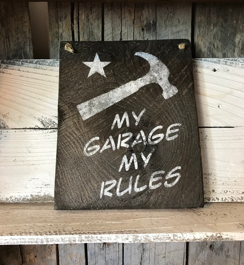 Garage Signs for Men Garage Wall Decor Rules Sign for - Etsy