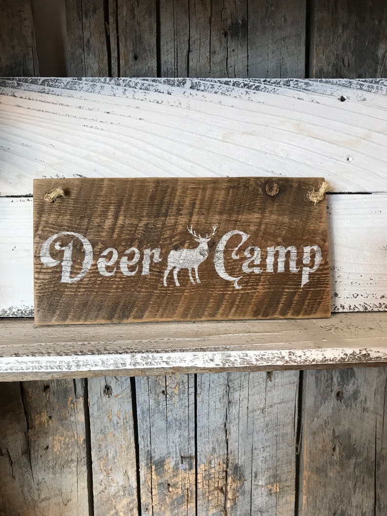 Deer Camp Sign Hunting Camp Sign Deer Hunter Gift Barn - Etsy