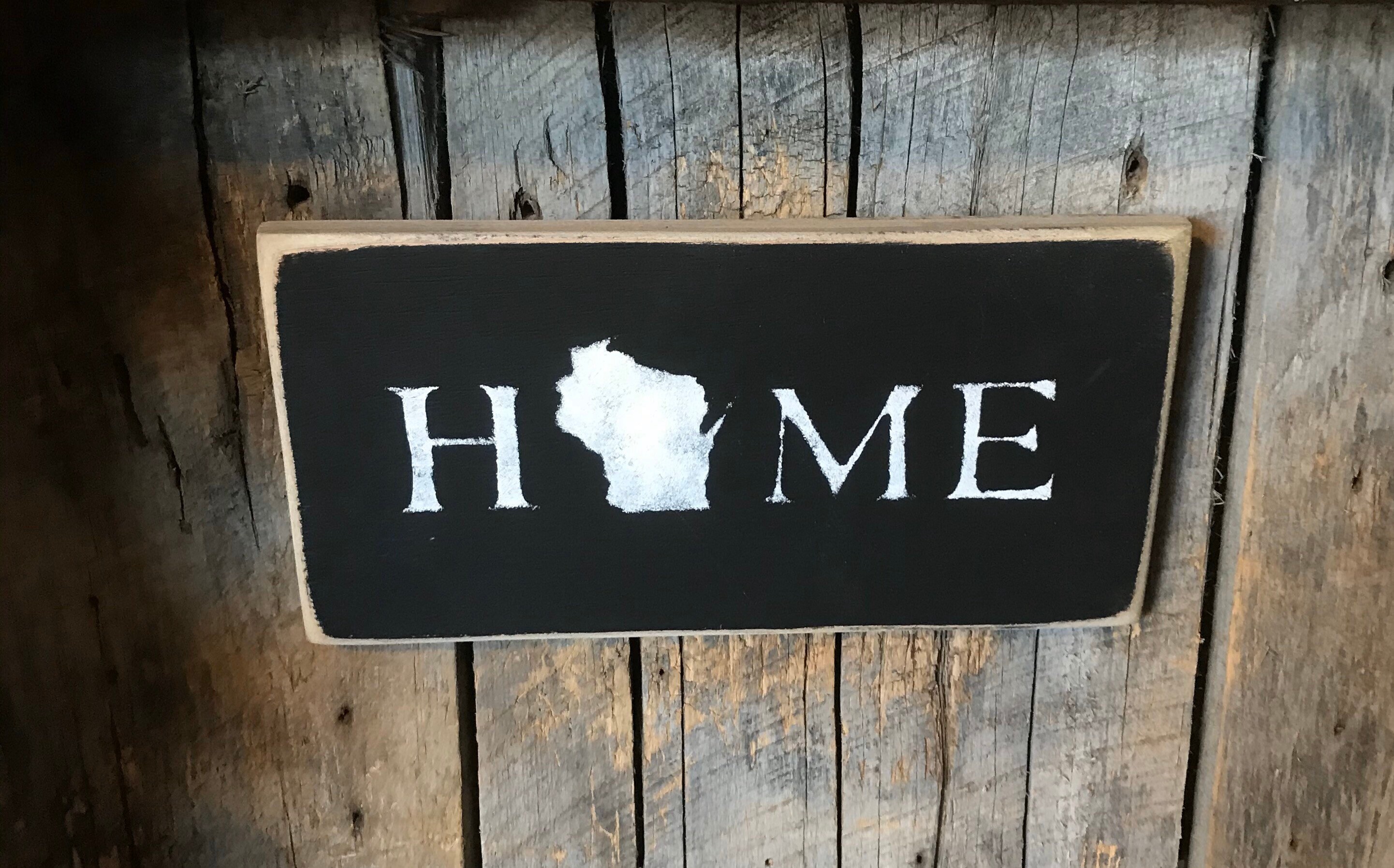 Wisconsin Sign Wisconsin Gifts Painted Plaques Wisconsin | Etsy