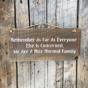 Nice Normal Family Sign Funny Family Sign Gift for Family - Etsy