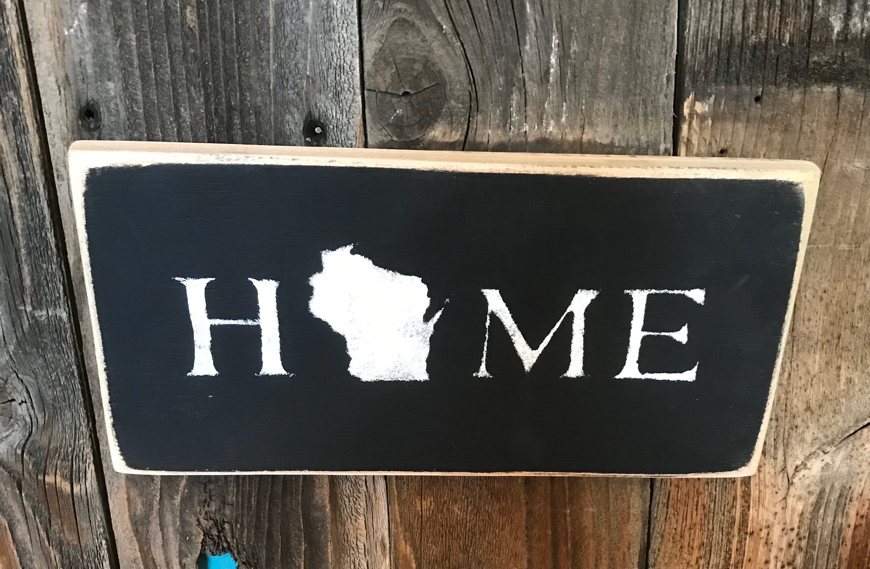 Wisconsin Sign Wisconsin Gifts Painted Plaques Wisconsin | Etsy