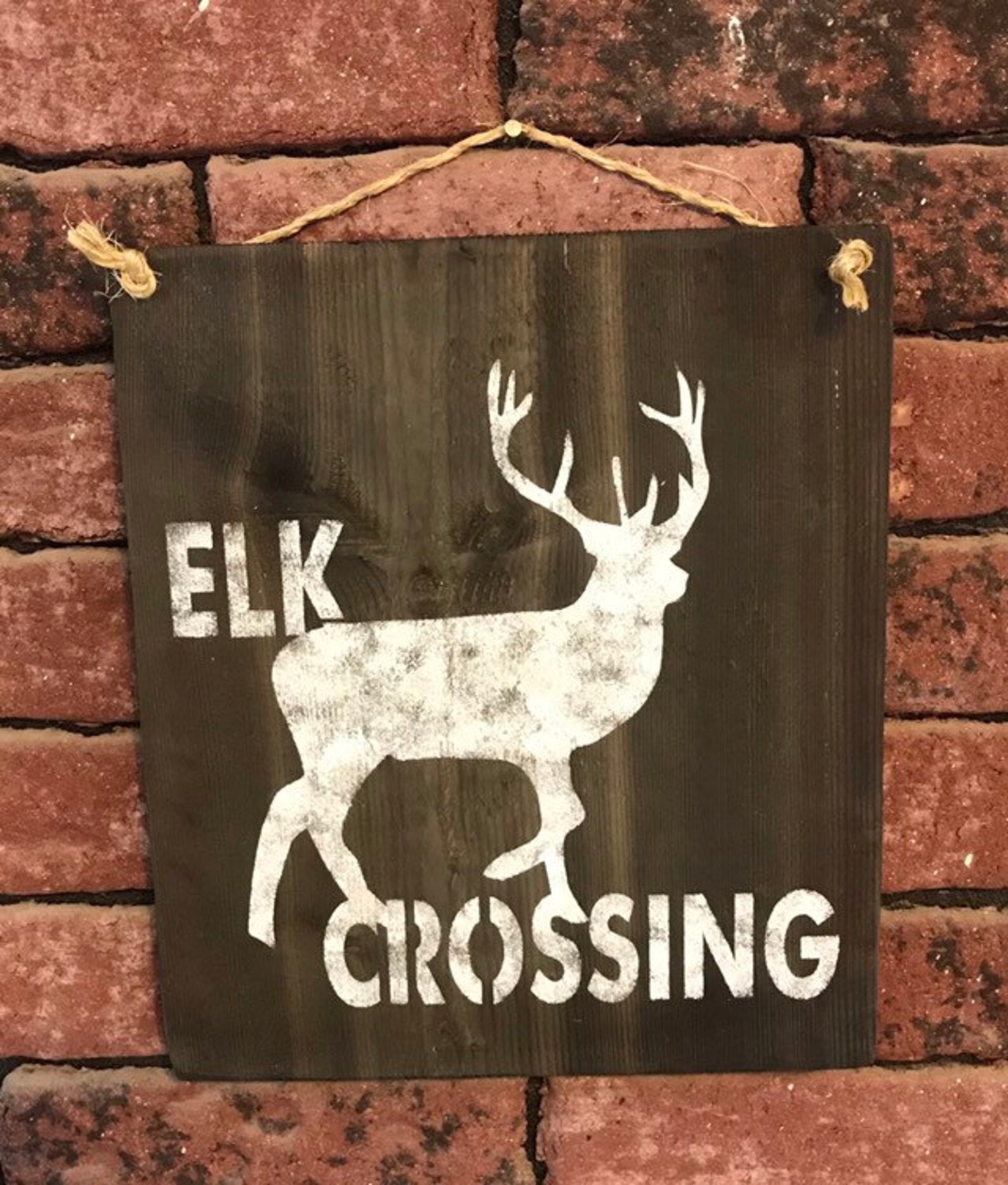 Elk Sign Rustic Wall Decor Elk Gifts Hunting Gifts For | Etsy