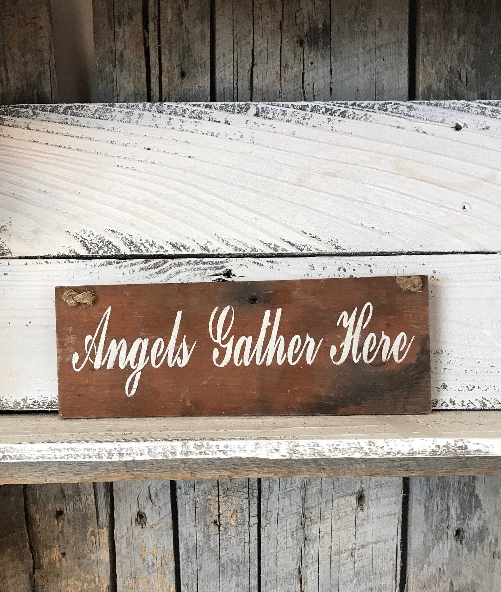 Angels Gather Here Sign Angel Sign Angel Gifts for Women | Etsy