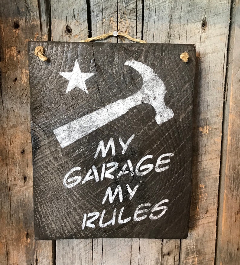 Garage Signs for Men Garage Wall Decor Rules Sign for - Etsy