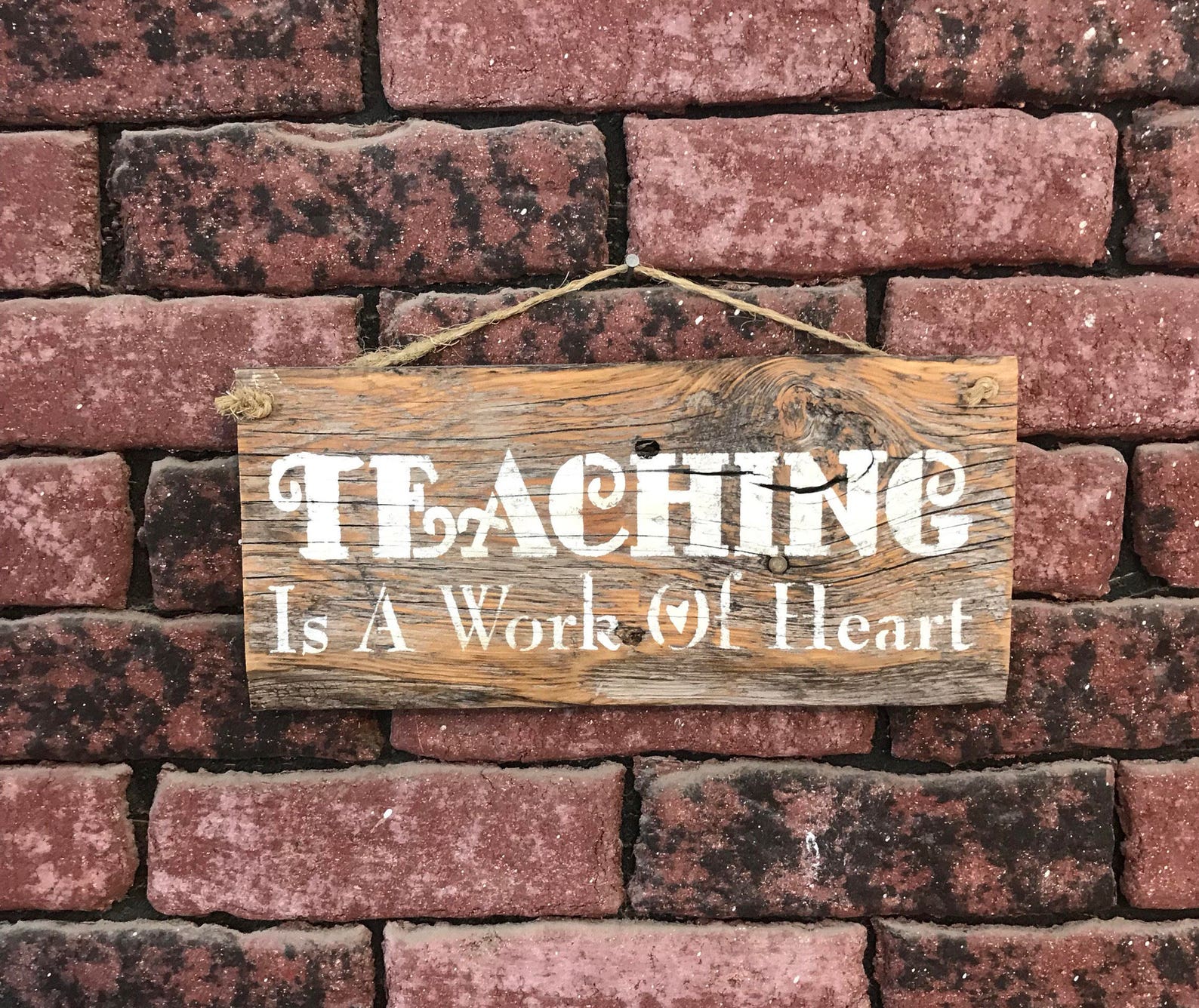 Teaching is A Work of Heart Sign Sign for Teachers - Etsy