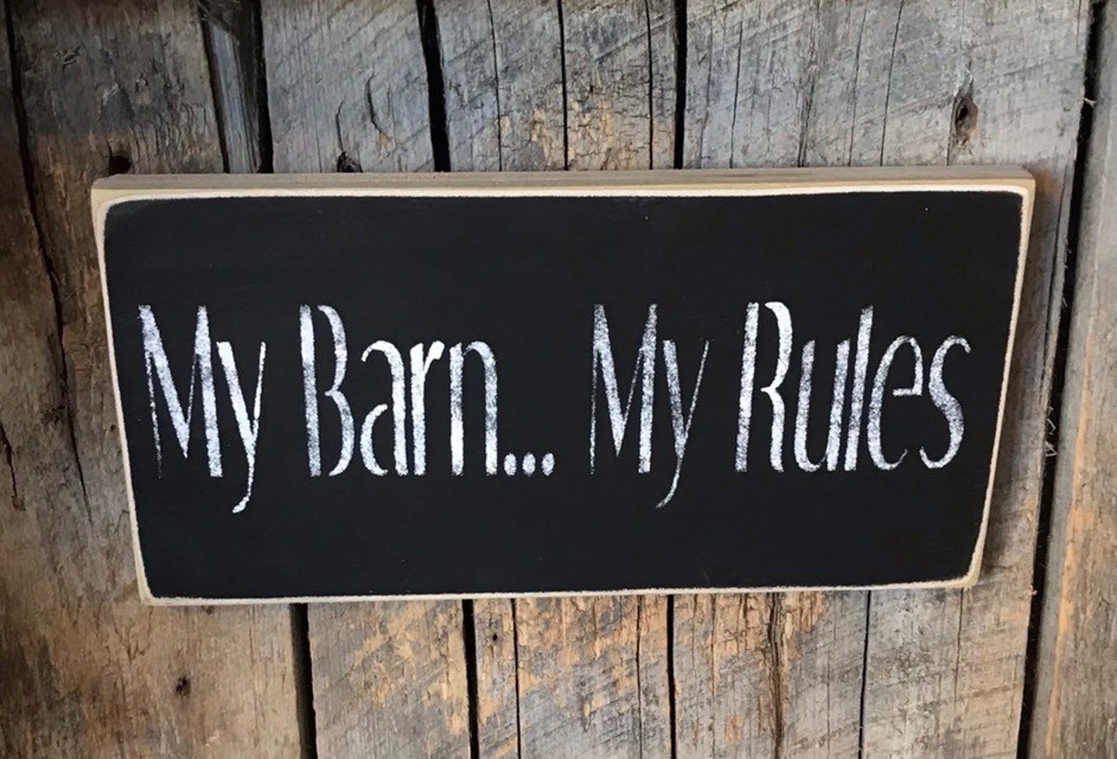 My Barn My Rules Home Wall Art Barn Sign Painted Plaques - Etsy