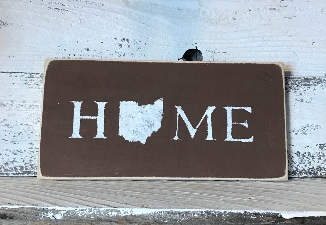 Ohio Home Sign Ohio State Sign Home Wall Decor Ohio Wall | Etsy