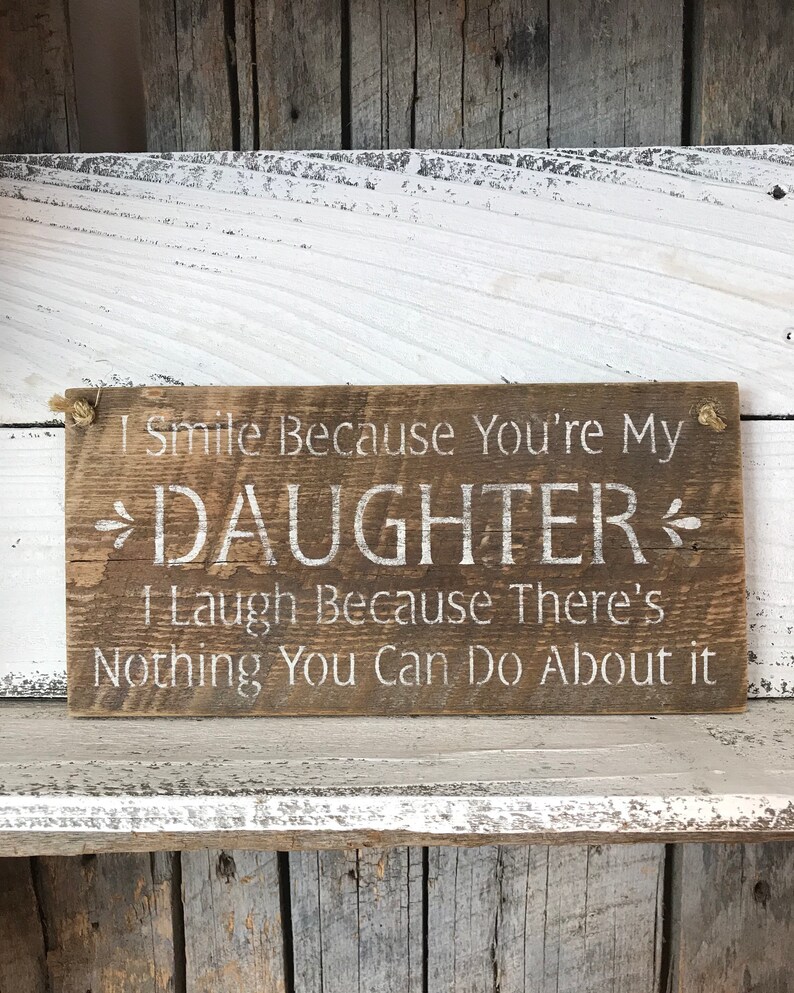 Daughter Sign Daughter Gift From Mom Funny Daughter in Law | Etsy