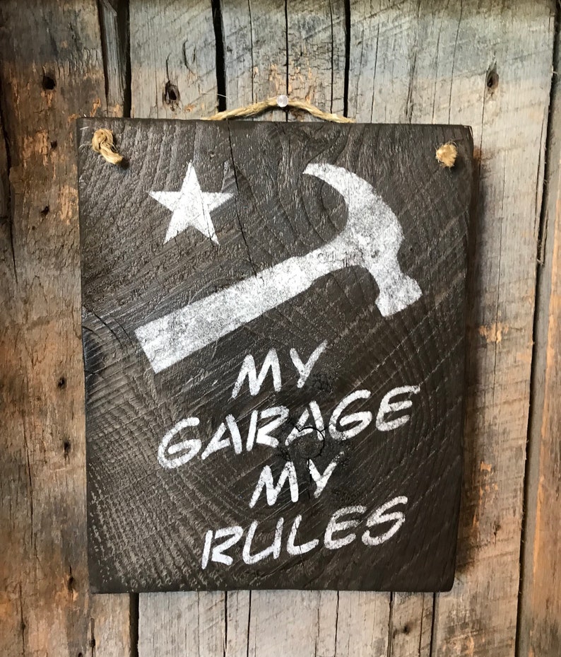 Garage Signs for Men Garage Wall Decor Rules Sign for - Etsy