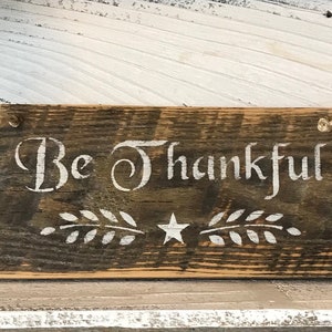 Be Thankful Sign Thankful Wall Sign Thankful Wall Art - Etsy