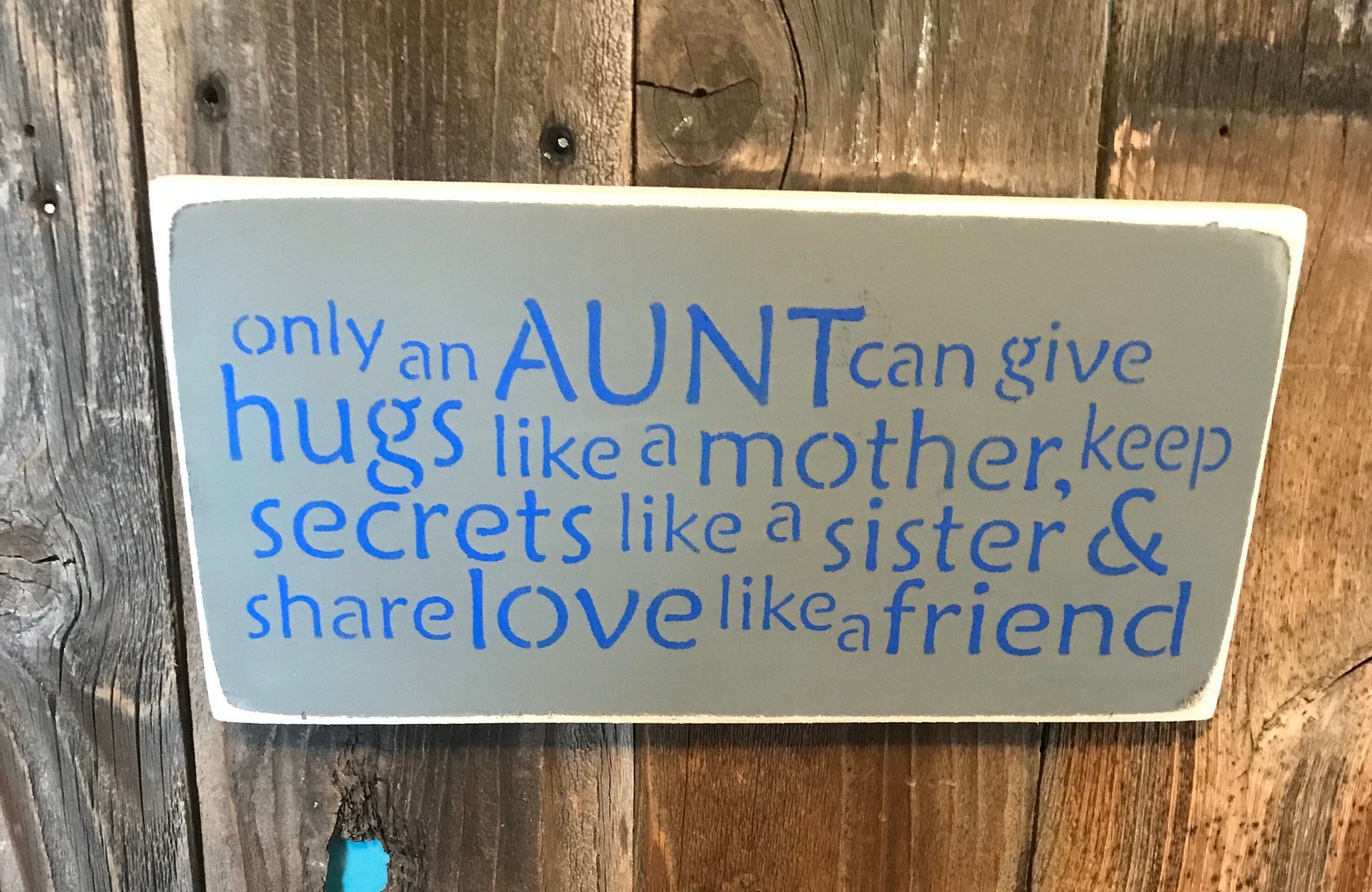 Only an Aunt Sign Aunt Gift Saying Wall Art Home Wall | Etsy