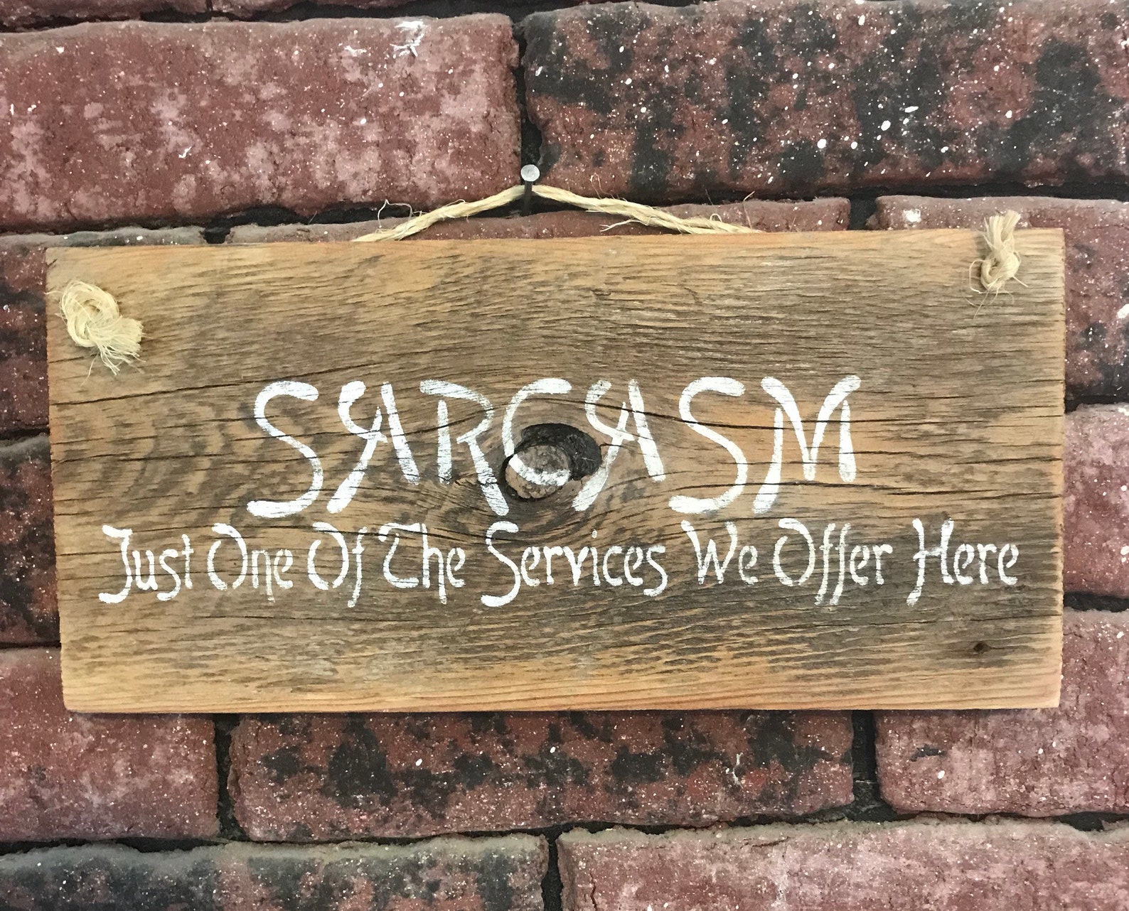 Sarcasm Sign Barn Wood Sign Home Wall Decor Sarcasm Gift | Etsy