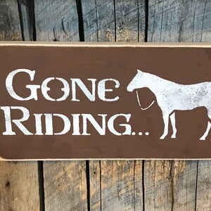 Horse Sign Gone Riding Horse Gift Horse Back Rider | Etsy