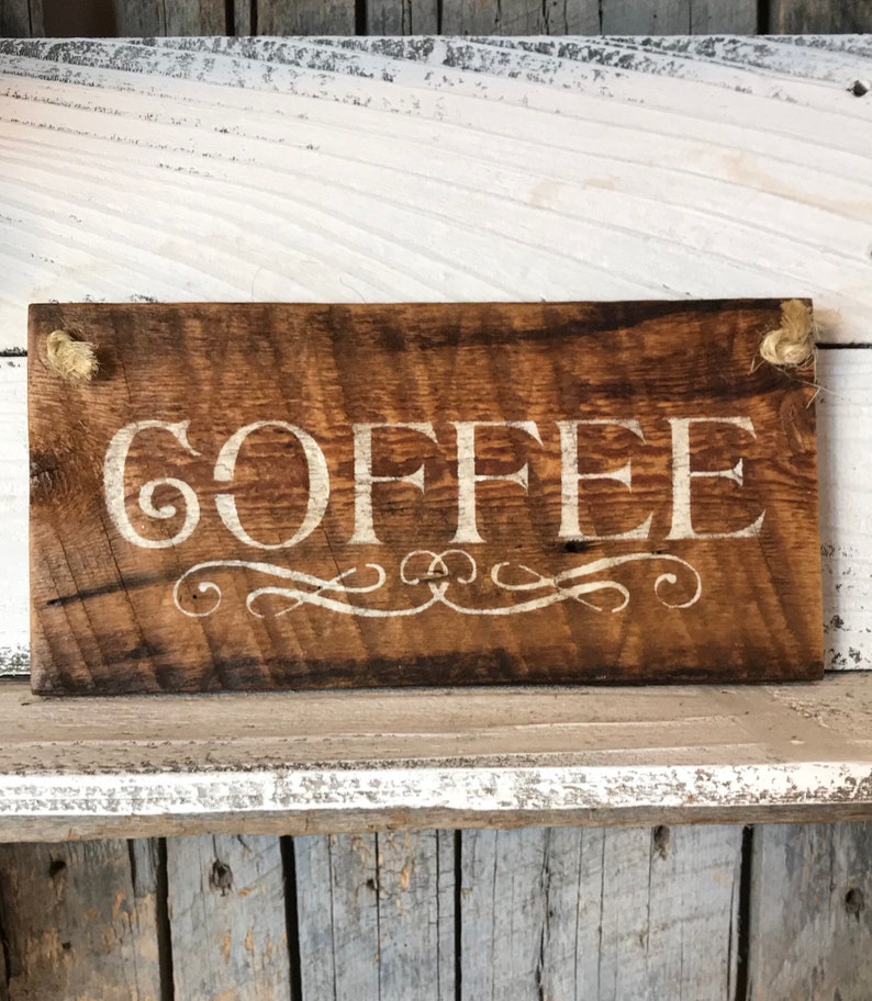 Coffee Sign Home Wall Decor Rustic Coffee Sign Coffee - Etsy