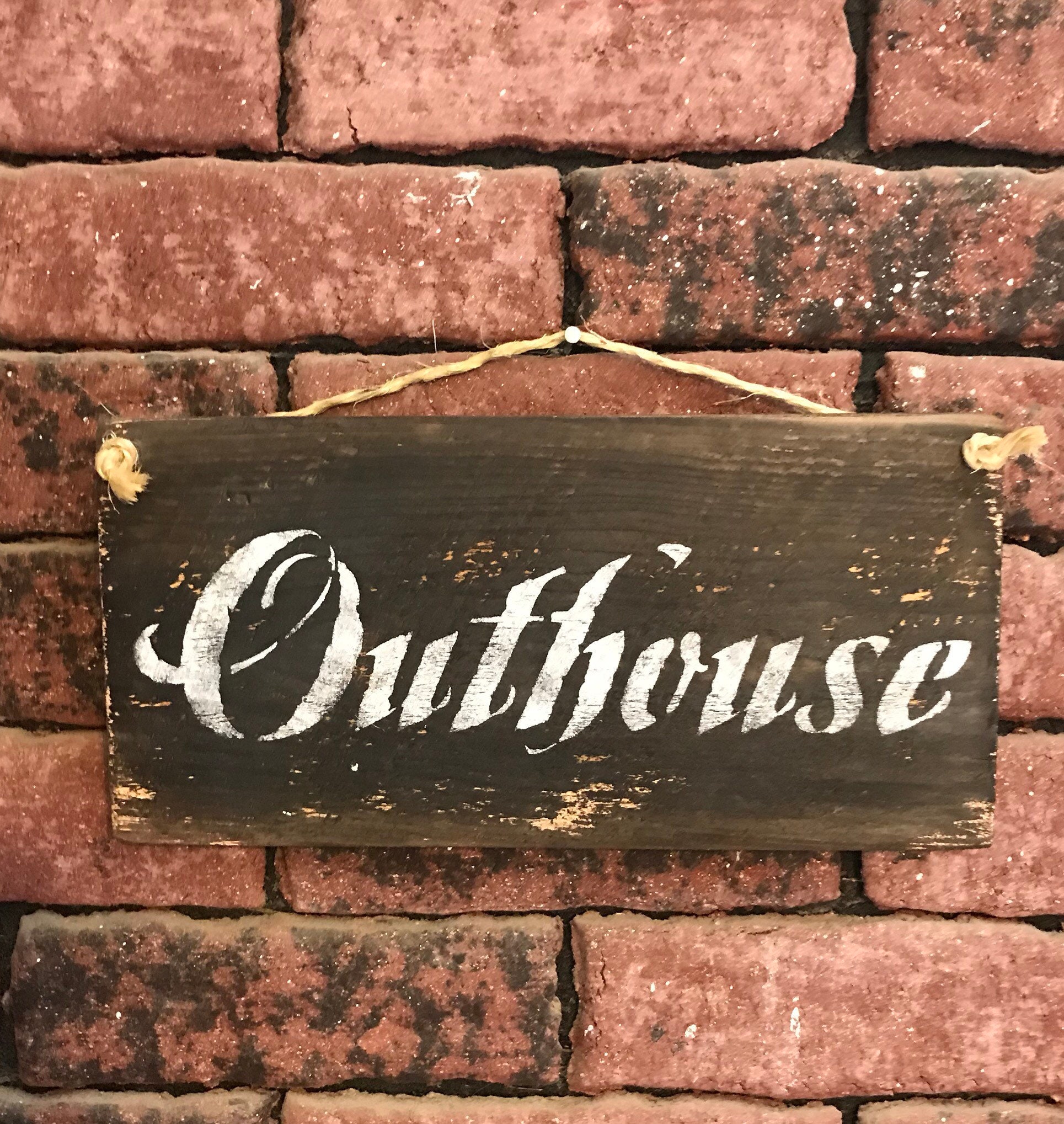 Outhouse Sign Bathroom Wall Decor Outhouse Bathroom Barn | Etsy