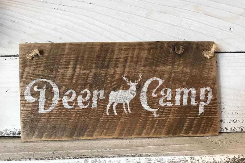 Deer Camp Sign Hunting Camp Sign Deer Hunter Gift Barn - Etsy