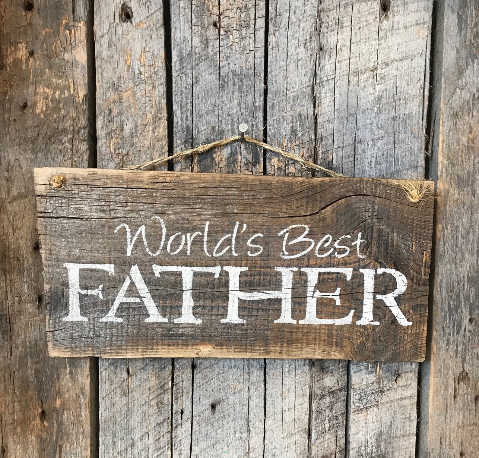 Dad Sign World's Best Father Sign Gift for Dad Barn - Etsy