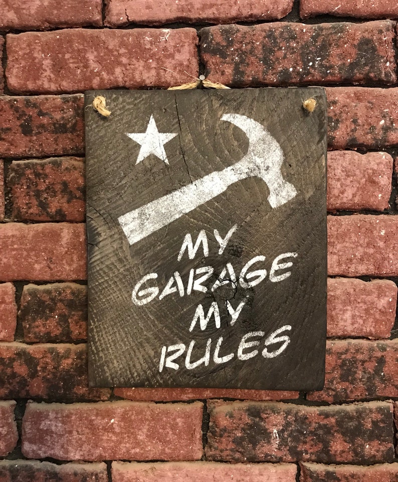 Garage Signs for Men Garage Wall Decor Rules Sign for - Etsy