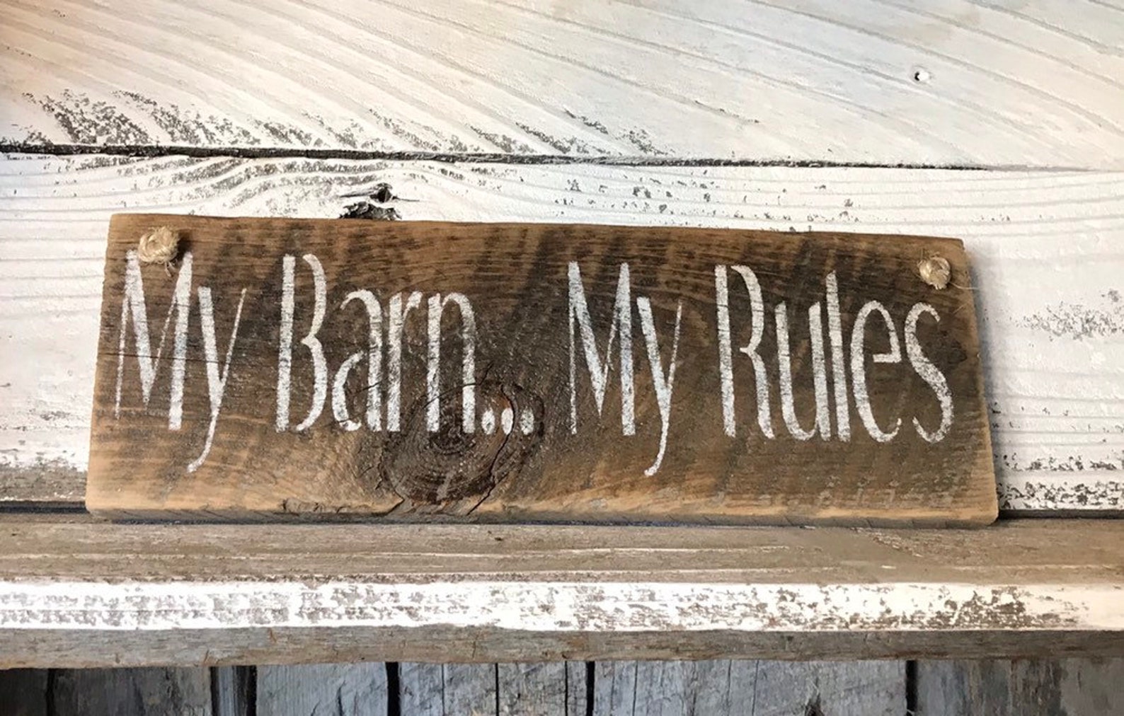 My Barn My Rules Sign Cowboy Sign Cowgirl Wall Decor | Etsy
