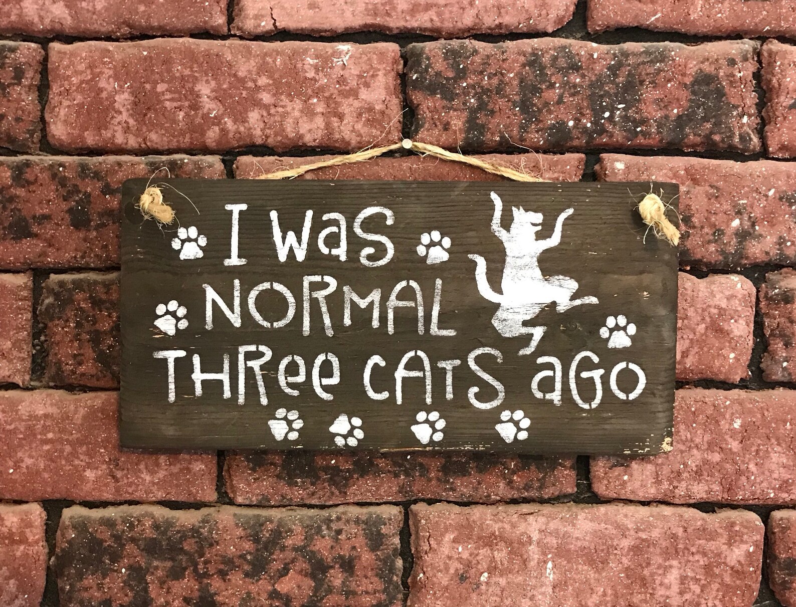 I Was Normal Three Cats Ago Sign Cat Sign Crazy Cat Lady - Etsy