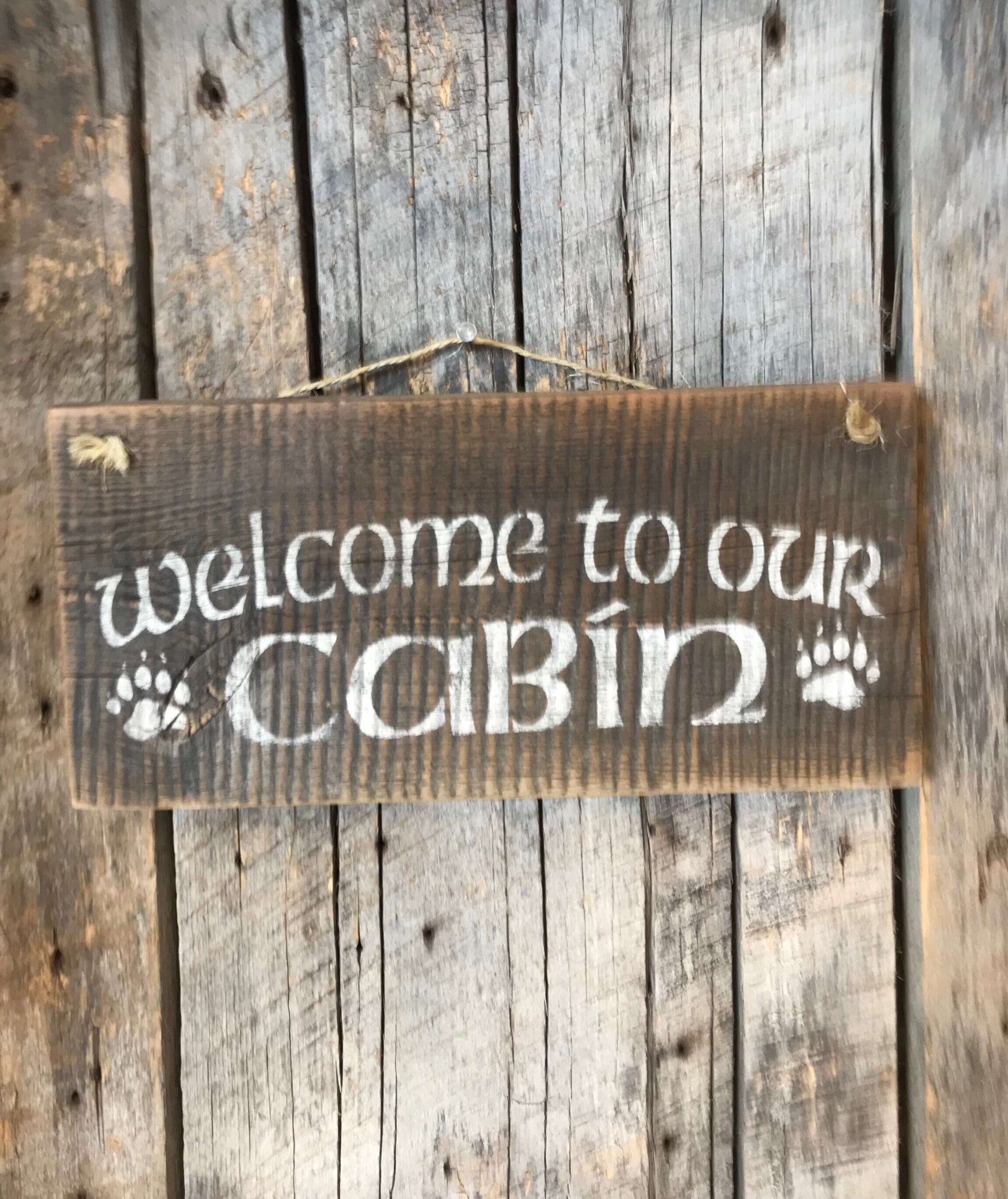 Welcome to Our Cabin Sign Cabin Wall Decor Barn Wood Sign | Etsy