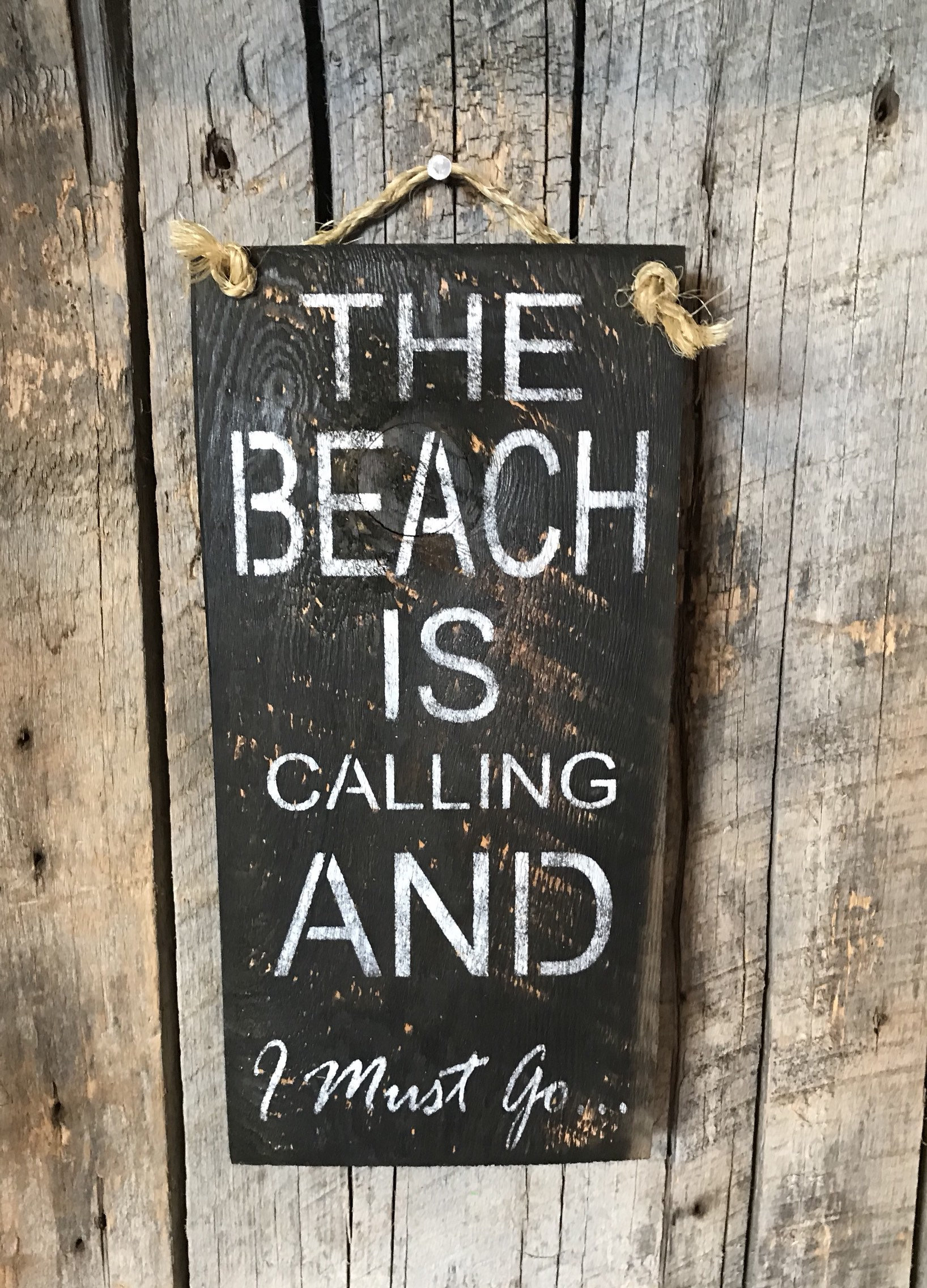 The Beach Is Calling And I Must Go Sign Beach Wall Art | Etsy