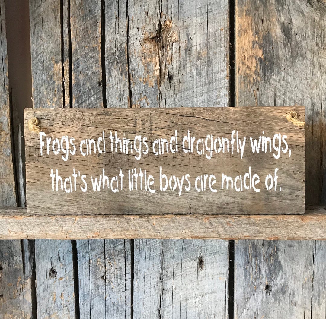 That's What Little Boys Are Made of Sign Barn Wood Sign Little Boys ...