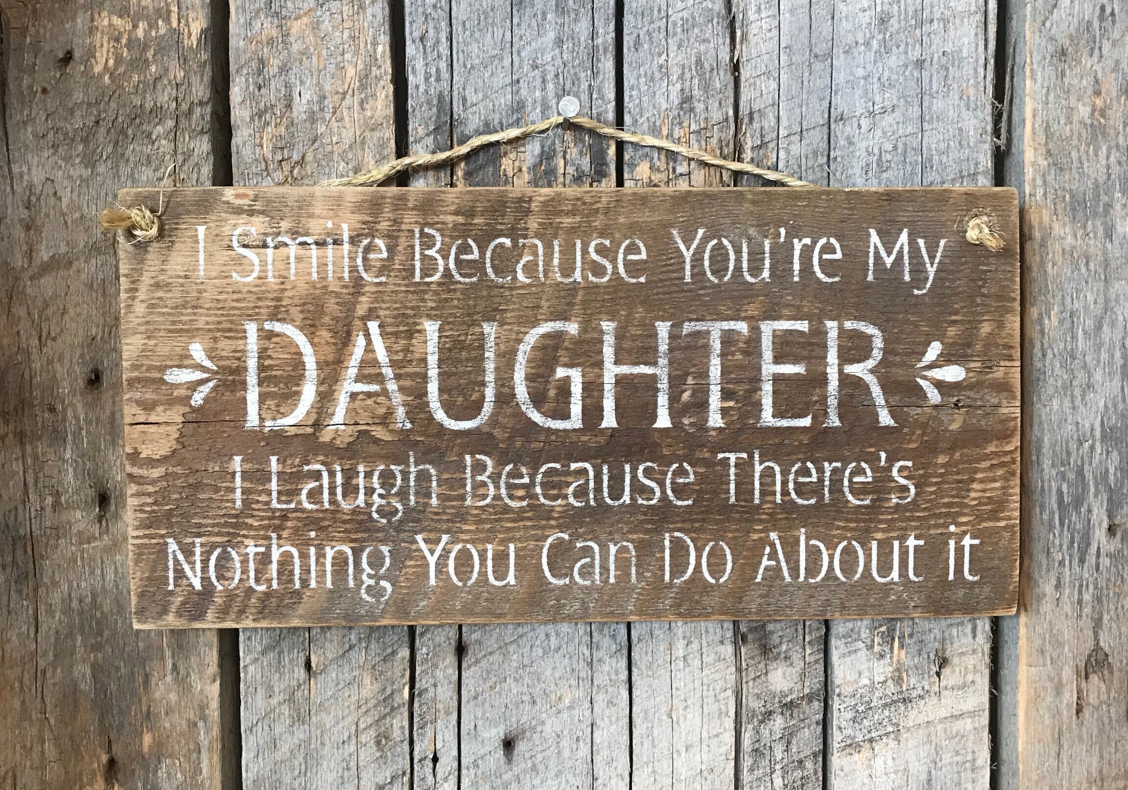Daughter Sign Daughter Gift From Mom Funny Daughter In Law | Etsy