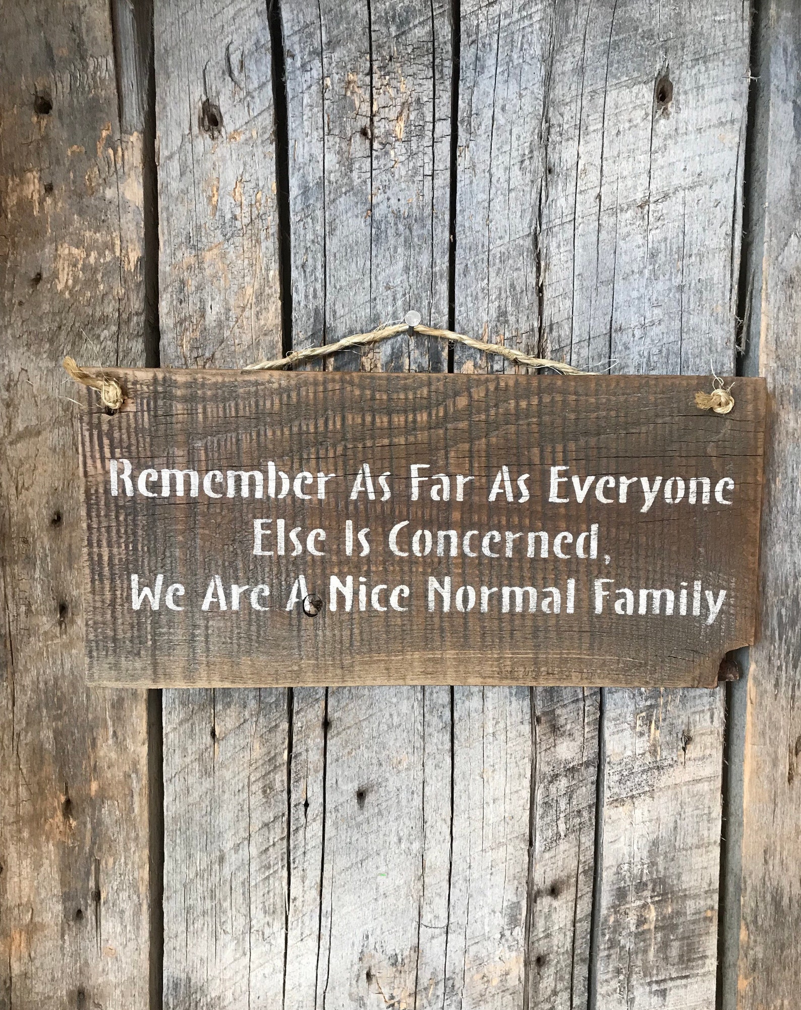 Nice Normal Family Sign Funny Family Sign Gift for Family | Etsy