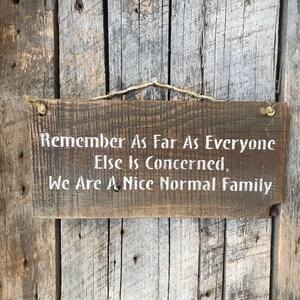 Nice Normal Family Sign Funny Family Sign Gift for Family - Etsy