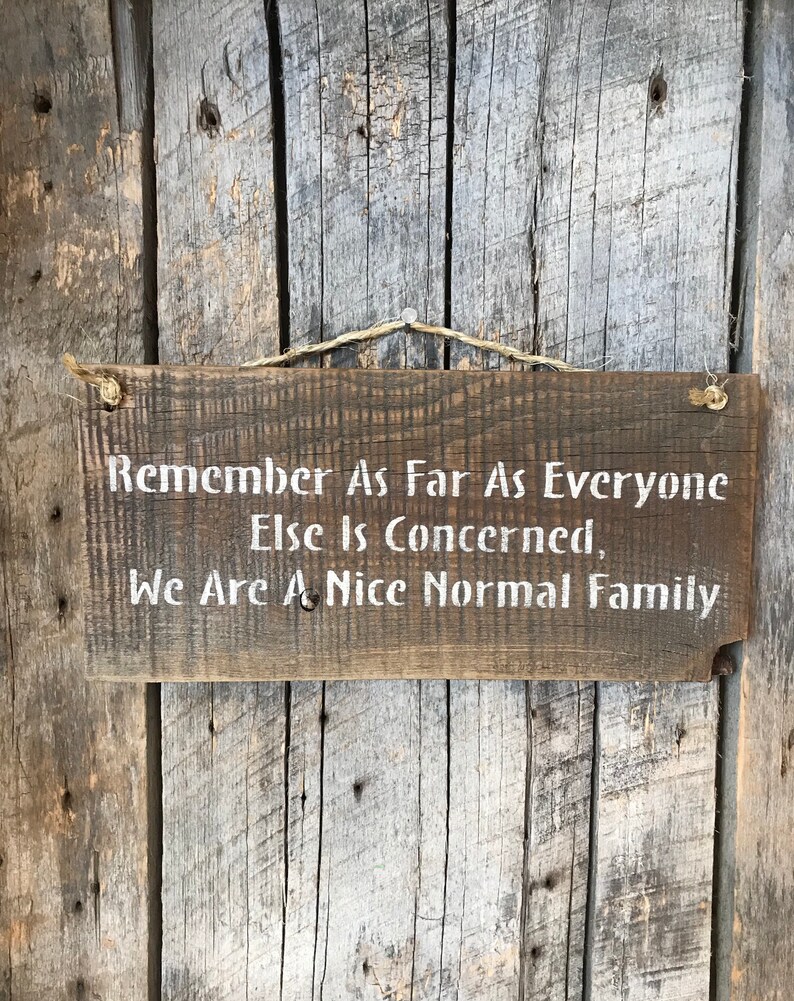 Nice Normal Family Sign Funny Family Sign Gift for Family | Etsy