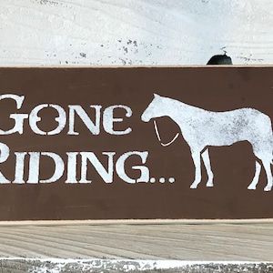 Horse Sign Gone Riding Horse Gift Horse Back Rider | Etsy