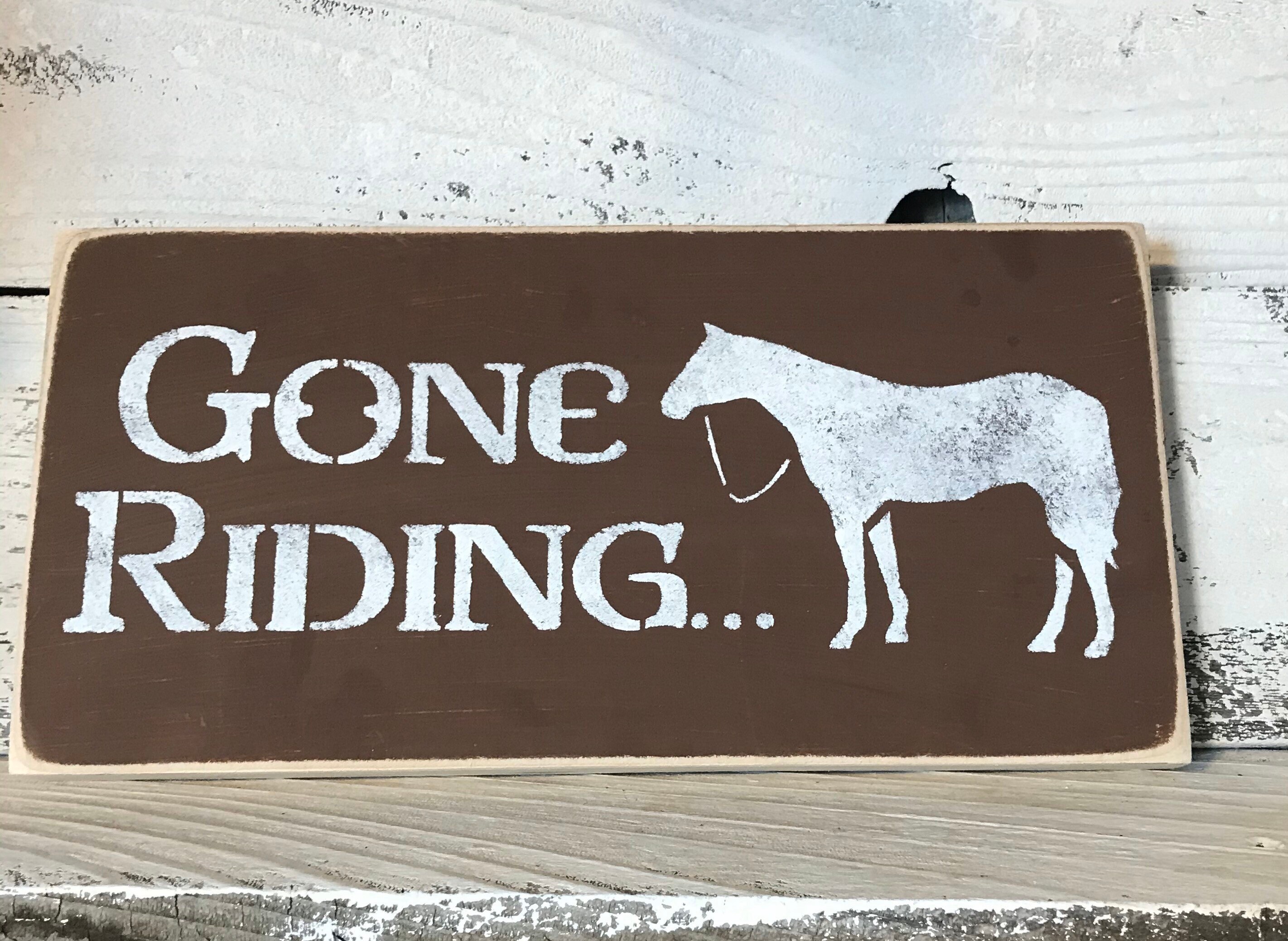 Horse Sign Gone Riding Horse Gift Horse Back Rider | Etsy