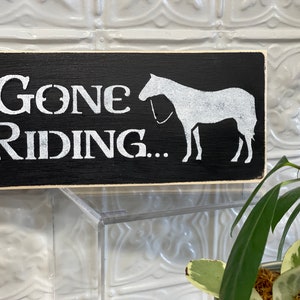 Horse Sign Gone Riding Horse Gift Horse Back Rider Equestrian Signs ...