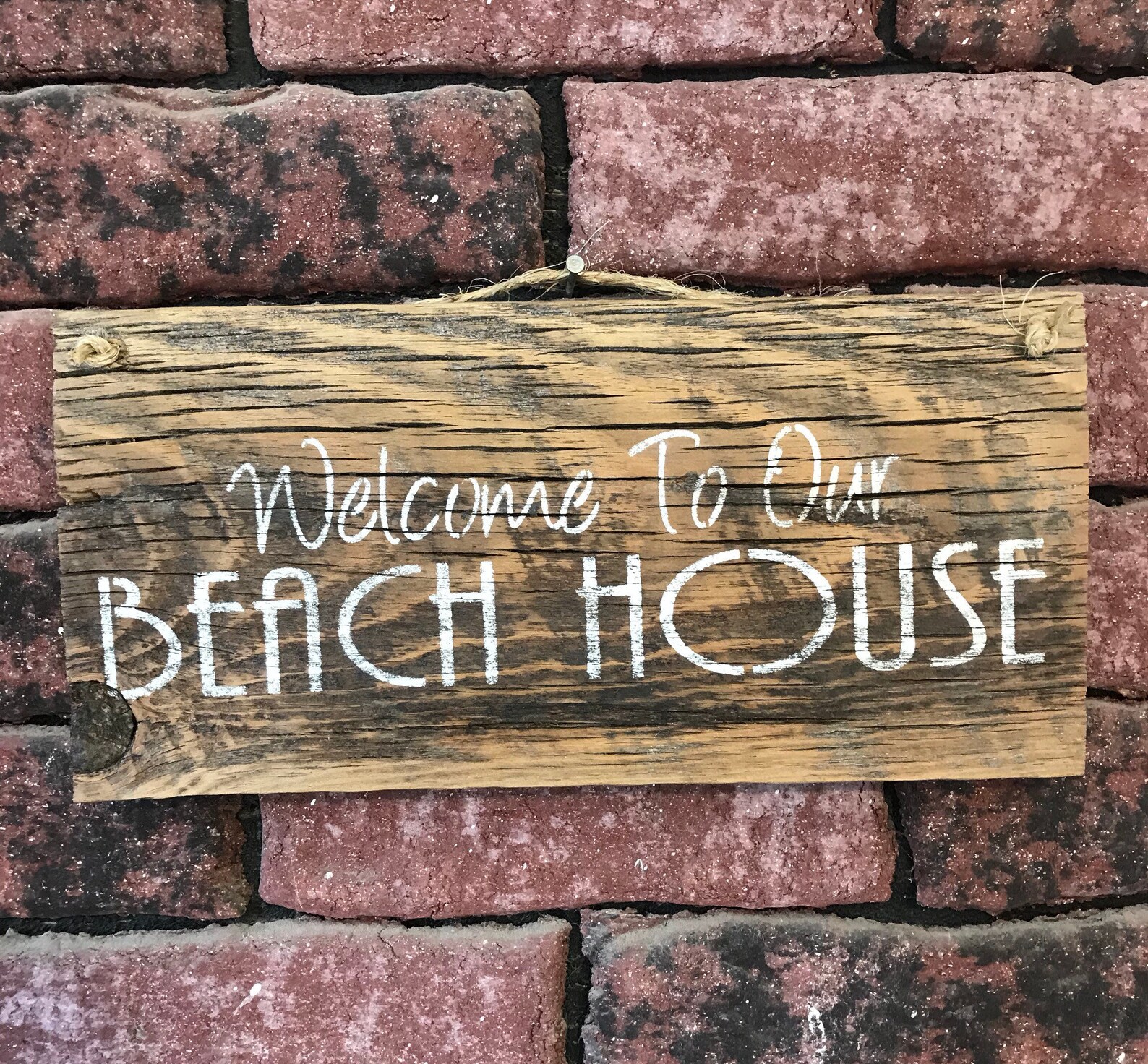 Welcome to Our Beach House Sign Barn Wood Sign Coastal - Etsy
