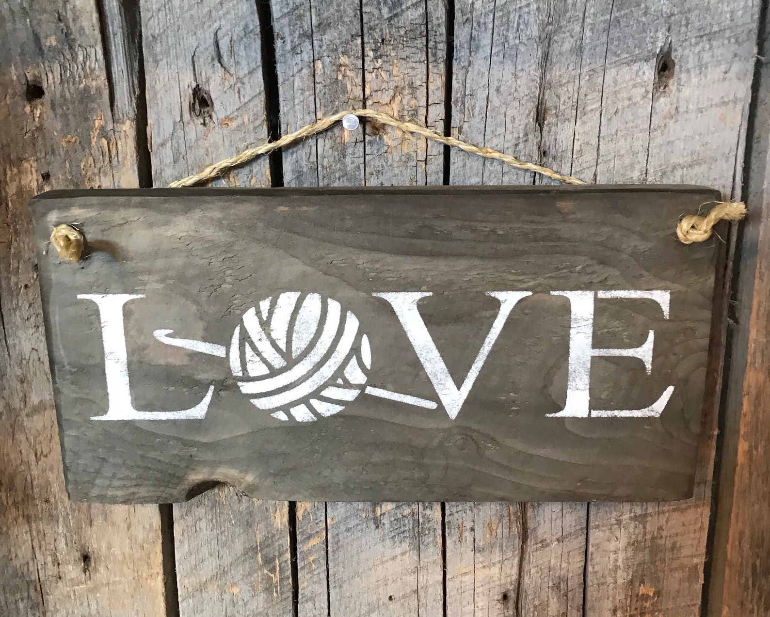 Love Crochet Sign Crocheter Gift Hobby Shop Quote Barn - Etsy