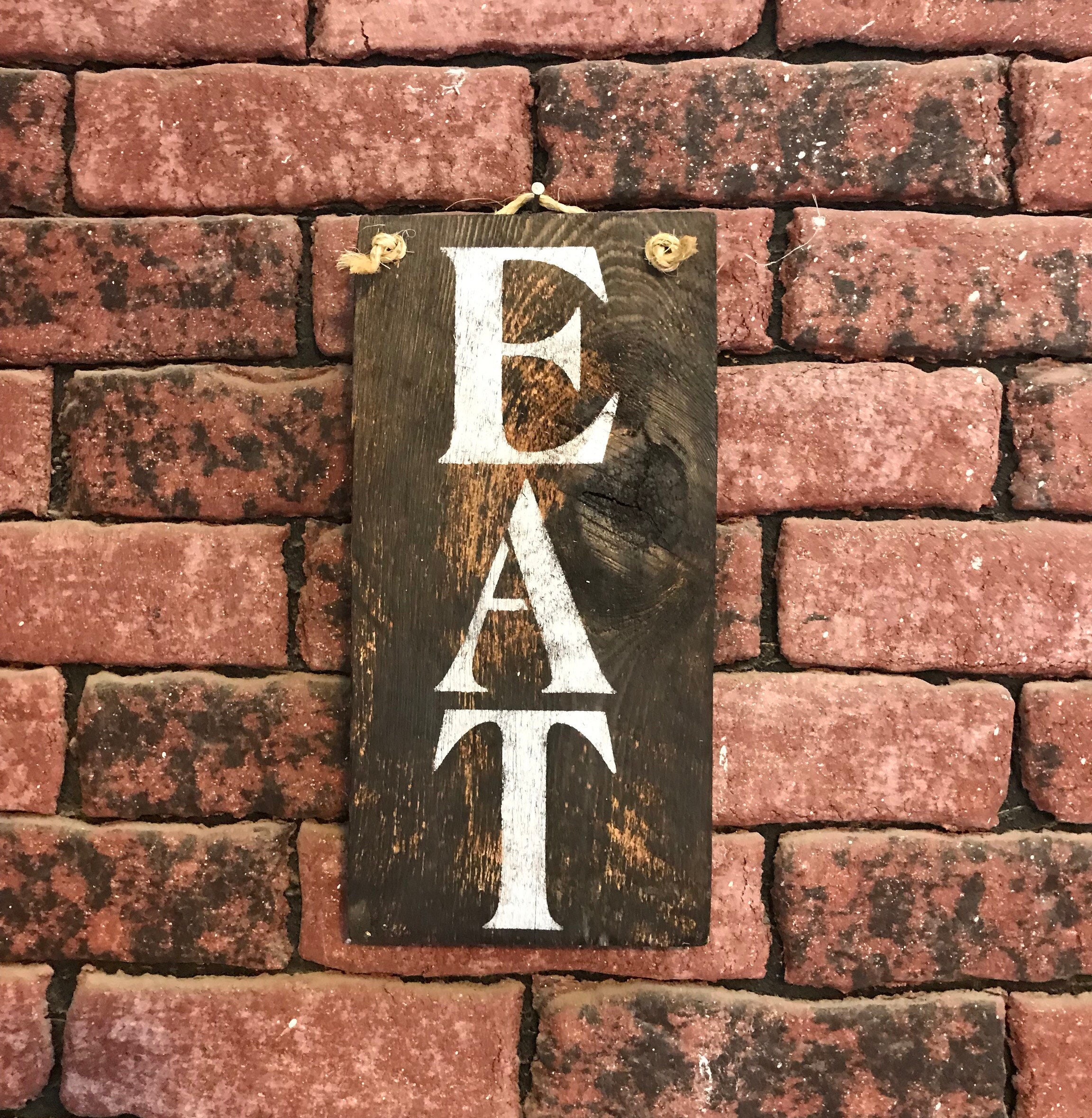 Eat Sign Eat Kitchen Sign Eat Wall Decor Eat Kitchen | Etsy