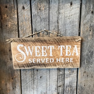 Sweet Tea Sign Sweet Tea Served Here Sign Tea Gifts for Women Kitchen ...