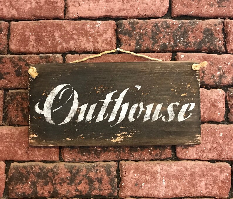 Outhouse Sign Bathroom Wall Decor Outhouse Bathroom Barn | Etsy